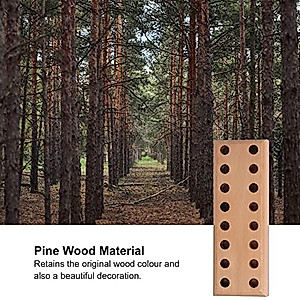 Plier Organizer Pine Wood Display Stand Base Wooden Cutter Holder Rack 16 Holes for Storage