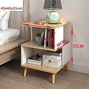 HIGOH Bedside Table Simple Living Room, Modern Bedside Table Shape, Cosmetic Bedside Table