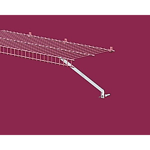 ClosetMaid Wire Support Brackets Deep Shelves, 12-Pack, with Anchors & Pins for Installation, White, 16-Inch, 12 Pack