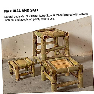 Amosfun Children's Chair Stool for Living Room Small Seat Stool Toilet Stool Stool Home Small Stool Home Supplies Weaving Stool Summer Stool Stools Furniture Home Vintage Stool