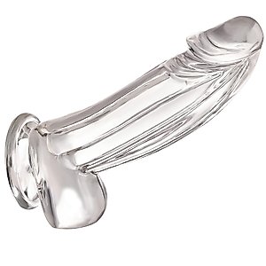 Huge Thick Clear Dildo Sex Toy - 8.7 Inch Big Penis Dildos with Strong Suction Cup for Hands-Free Play, 2'' Diameter Anal Dildo Vagina G Spot Stimulator Adult Sex Toys for Women Pleasure(L)