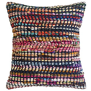 LR Home Multicolored Bohemian Geometric Throw Pillow, 1 Count (Pack of 1), Multi