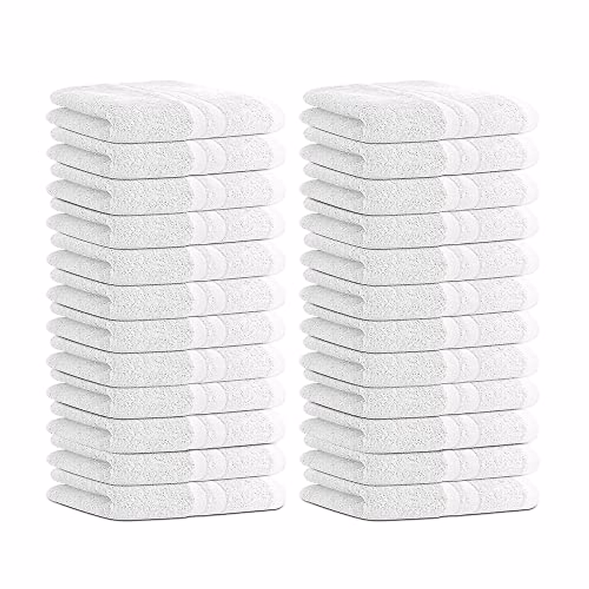 TOALLA 100% Cotton Salon Towel Set of 24|400 GSM|Soft Hand Towel|Bulk Hand Towel|Cotton Salon Towel|Ideal for Spa Gym Bathroom Hotel|Absorbent||Not Bleach Proof|Quick Dry|Hand Towel 16 x 27 in|White