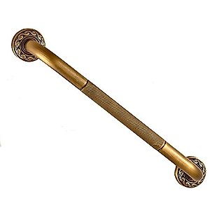 CRODY Bath Wall Attachment Handrails Grab Bar Rails Bathroom Grab Bar, Wall-Mounted Straight Hair Towel Rack, Sturdy Copper Shower Safety Handle for Bathtub, Toilet, Bathroom, Kitchen