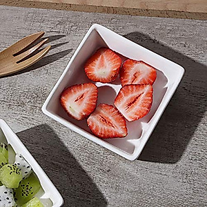 Foraineam 12 Pack 3 Oz Porcelain Dip Bowl Set, White Ramekins Condiments Server Dishes, Dipping Sauce Bowls for Vinegar, Ketchup, BBQ Sauce, Seasoning