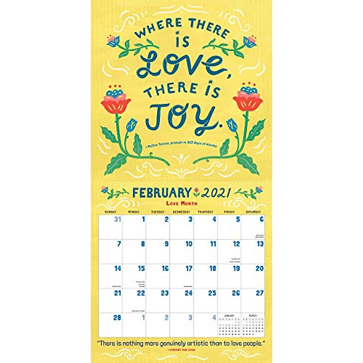 Wonder Wall Calendar 2021