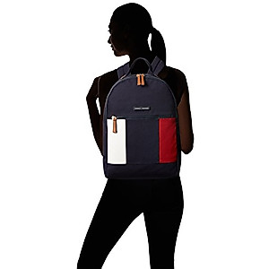 Tommy Hilfiger womens Tommy Hilfiger Backpack for Women Flag Canvas Shoulder Handbag, Tommy Navy, One Size US