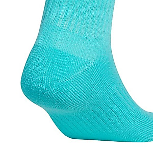 adidas Originals Men's Mixed Graphics Cushioned Crew Socks (3-Pair), Semi Mint Rush Green/Purple/Active Gold, Large