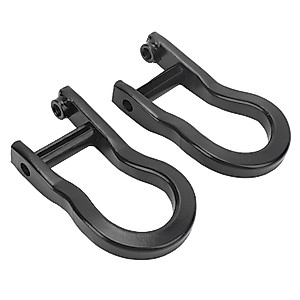 Front Tow Hook, Pair Front Tow Hooks Black Heavy Duty Bow Shackles 84072463 Compatible with 23236699 19159115