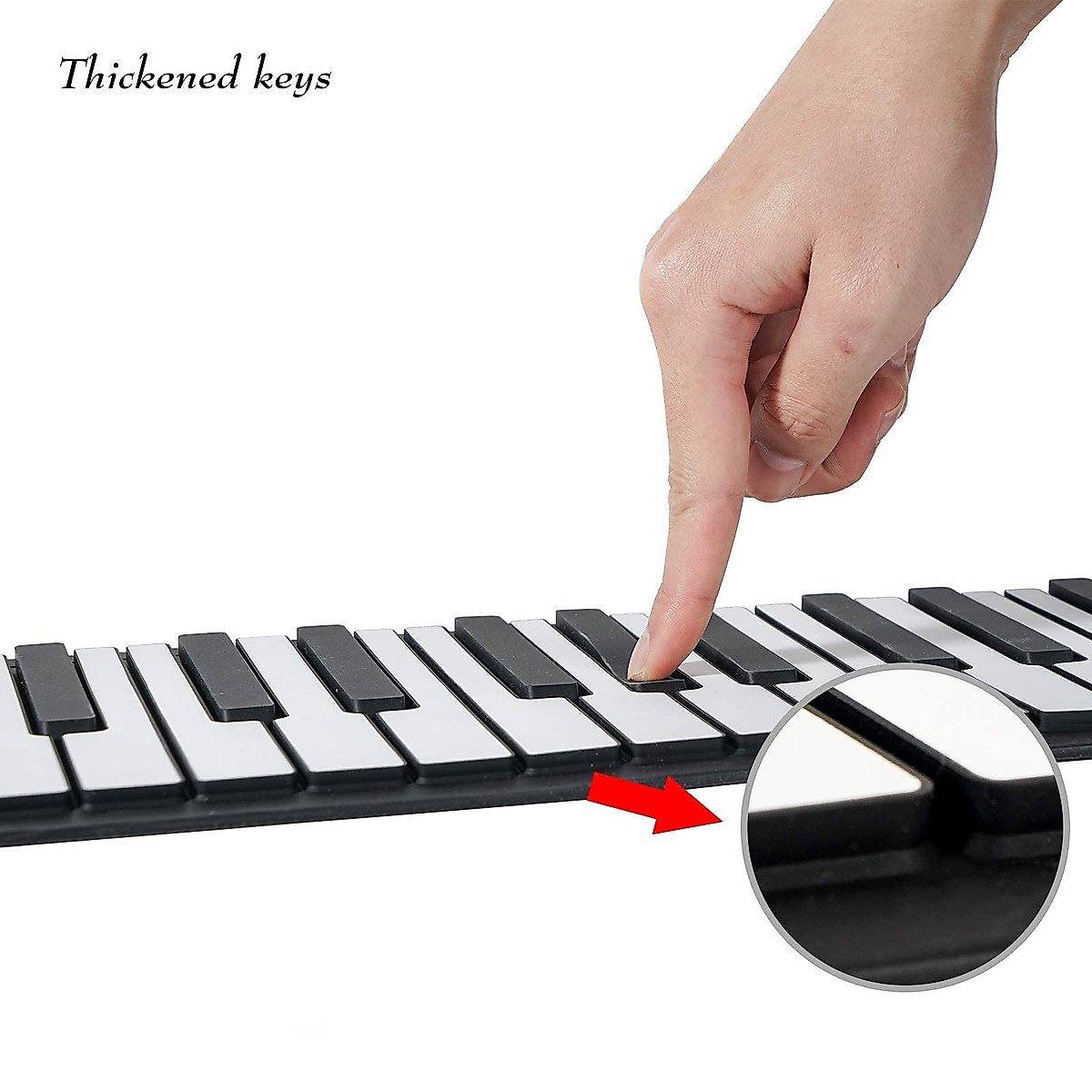 88 Keys Portable Piano With Storage Bag,Keyboard Hand Roll Piano,Roll Up Keyboard Piano, Foldable Piano,Roll Out Piano,Kids Keyboard Piano, Travel Piano …