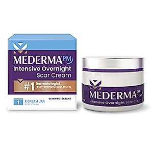 Mederma PM Intensive Overnight Scar Cream, Works with Skin's Nighttime Regenerative Activity, Clinically Shown to Make Scars Smaller and Less Visible, 1.7 Oz (48g)