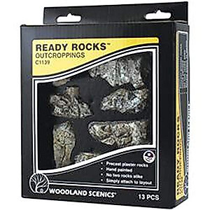 Woodland Scenics Ready Rocks-Outcroppings 1, Transparent