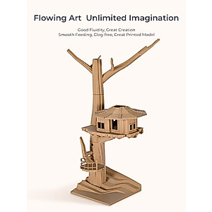 Creality Wood Filament PLA, 3D Printer Filament 1.75 mm, Smooth Silk Texture, Toughness, 1kg(2.2lbs)/Spool Printing Filament, for All FDM Printers (Wood)