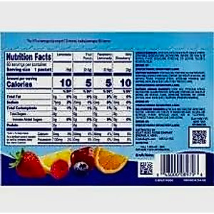 Crystal Light Sugar-Free, Lemonade, Fruit Punch, Raspberry Lemonade and Wild Strawberry On-The-Go Powdered Drink Singles Mix Variety Pack, 60 Count, Each Packet Dissolves into any 16.9 oz. by TOOZOON