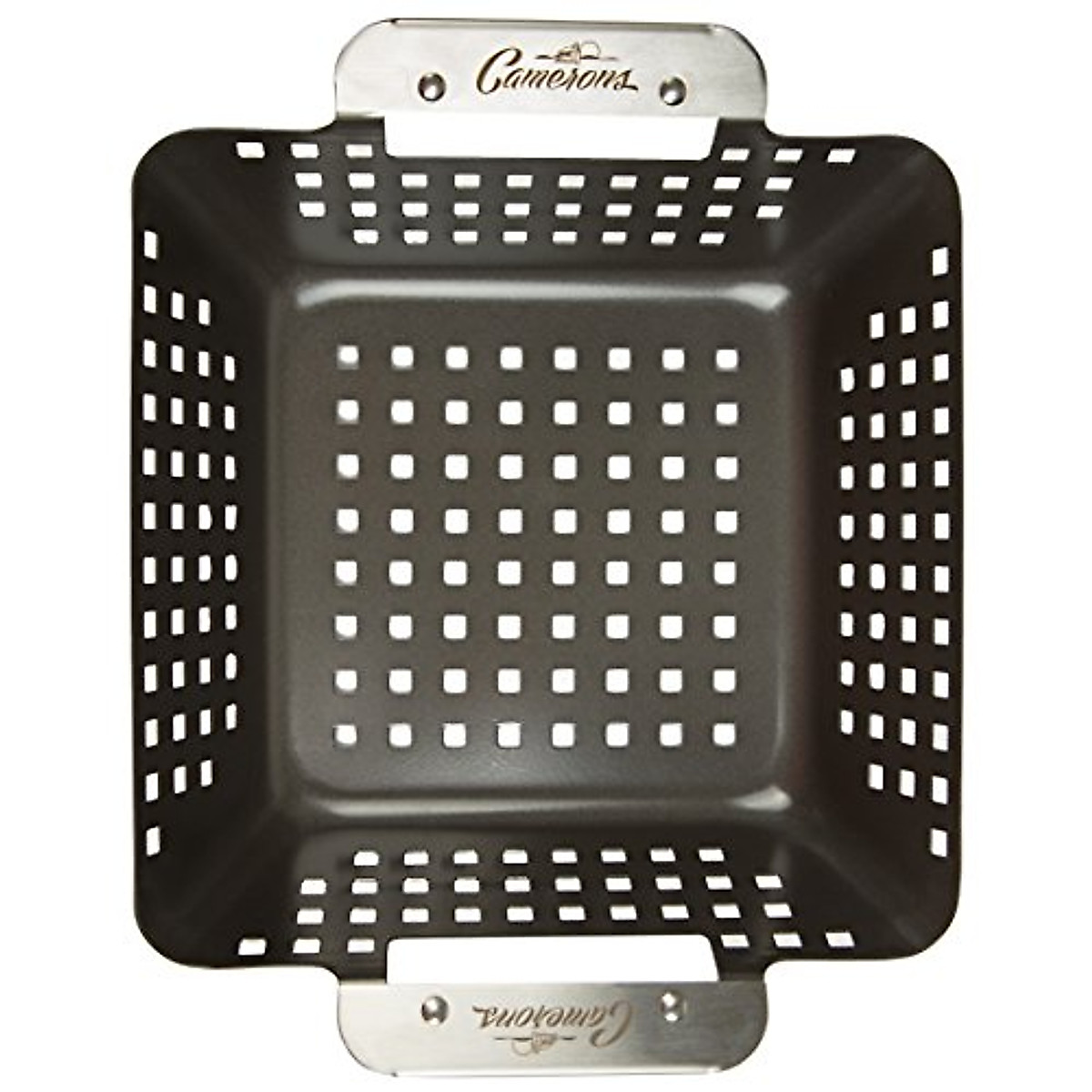 Barbecue Grilling Wok - Heavy Duty Non-Stick BBQ Grill Basket w Stainless Steel Handles - 3" Deep Pan Keeps Meat & Vegetables Inside - Indoor Outdoor Use - Great for Summer BBQs and Father's Day Gift