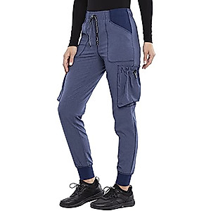 Cherokee iFlex CKK150 Uptown High Rise Jogger by Katie Duke Heather Navy MT