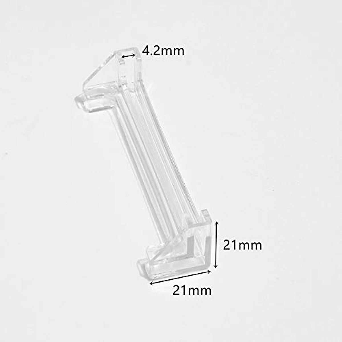 Cutelec Vertical Blind Valance Corners 4 Pack 3.5inch Clear Plastic for L Sharp Dust Cover,Blinds Parts,Accessory,Components