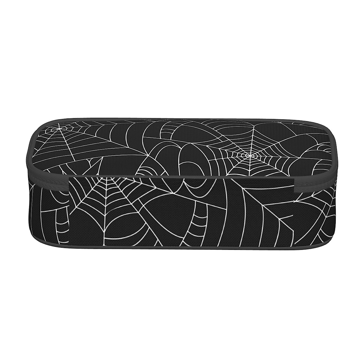 PAUSEBOLL Spider Web Pencil Case for Kids, Black Pencil Box Large Capacity Durable Pencil Pouch Storage Pen Bag Stationary Case Desk Organizer with Zippers for Teens Adults