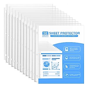 Teskyer Sheet Protectors 8.5 x 11 Inches, Clear Page Protectors for 3 Ring Binder, Letter Size Plastic Sleeves for Binders