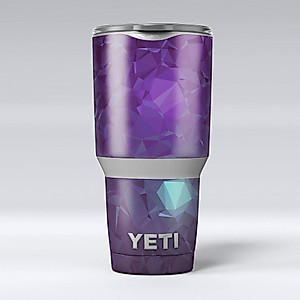Design Skinz Purple Geometric V11 - Skin Decal Vinyl Wrap Kit Compatible with The Yeti Rambler Cooler Tumbler Cups