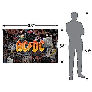 AC/DC - Album Collage Fleece Blanket 58 x 36in