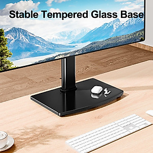MOUNT PRO Single Monitor Stand Fits Max 32 inch Computer Screen, Free-Standing Monitor Desk Stand, Monitor Mount with Height Adjustable, Swivel, Tilt, Rotation, VESA Monitor Stand 100x100