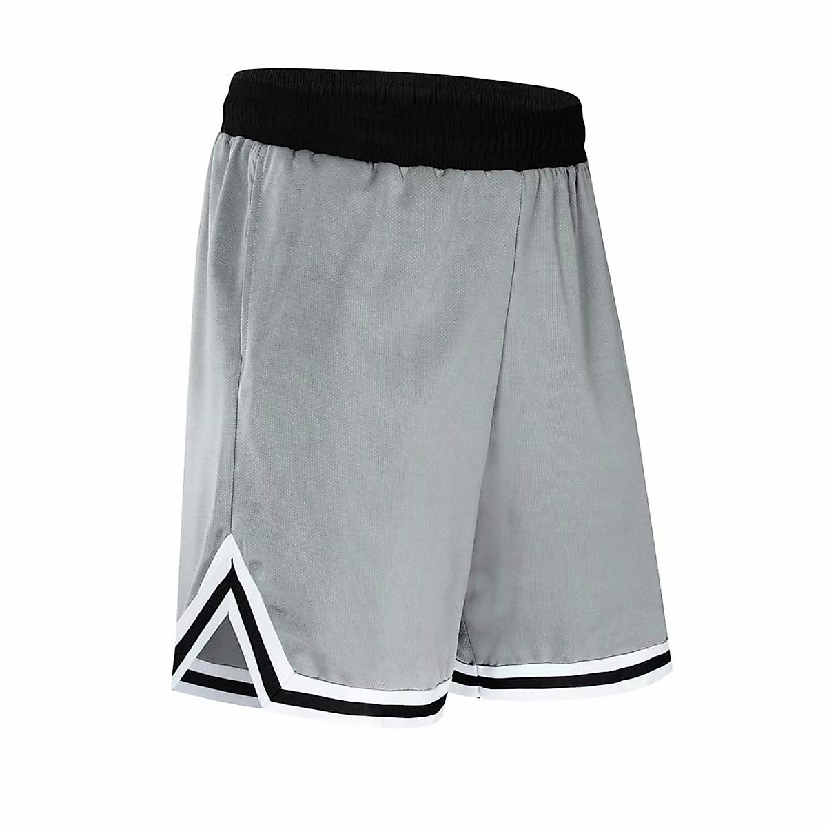 OPALOS 3 Pack Basketball Shorts for Men with Zipper Pockets,Active Athletic Shorts (Black.White.Grey, XXL)