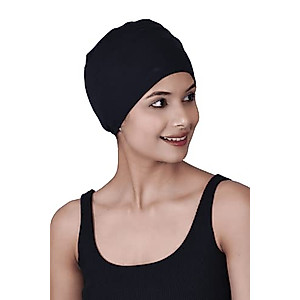 SAKUCHI Chemo Hats Solid Sleep Cap Bamboo Soft Cancer Headwear for Women