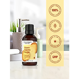 Horbäach Warm Vanilla Sugar Fragrance Oil | 1 Fl Oz (30 mL) | Premium Grade | for Diffusers, Candle and Soap Making, DIY Projects & More