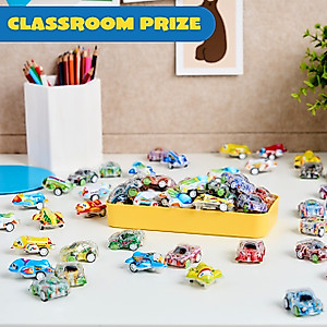 JOYIN 100 Pcs Mini Pull Back Cars Set, Toy Cars for Kids 4-8, Bulk Party Favors, Treasure Box Prizes, Classroom Rewards, Pinata Stuffers, Goodie Bags Stuffers for Boys and Girls