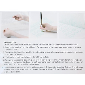 Craft Supply Mermaid Stencil - Adhesive Laser-Cut Reusable Stencil - 12.25 Inches, White