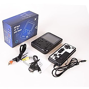 RFiotasy Handheld Game Console with 400 Classical FC Games Console 2.8-Inch Color Screen,Supporting 2 Players,Gift Christmas Birthday Presents for Kids, Adults(YJ-Black)