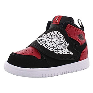 Nike Jordan Toddler Sky 1 Basketball Shoes (8, Black/White/Gym Red)