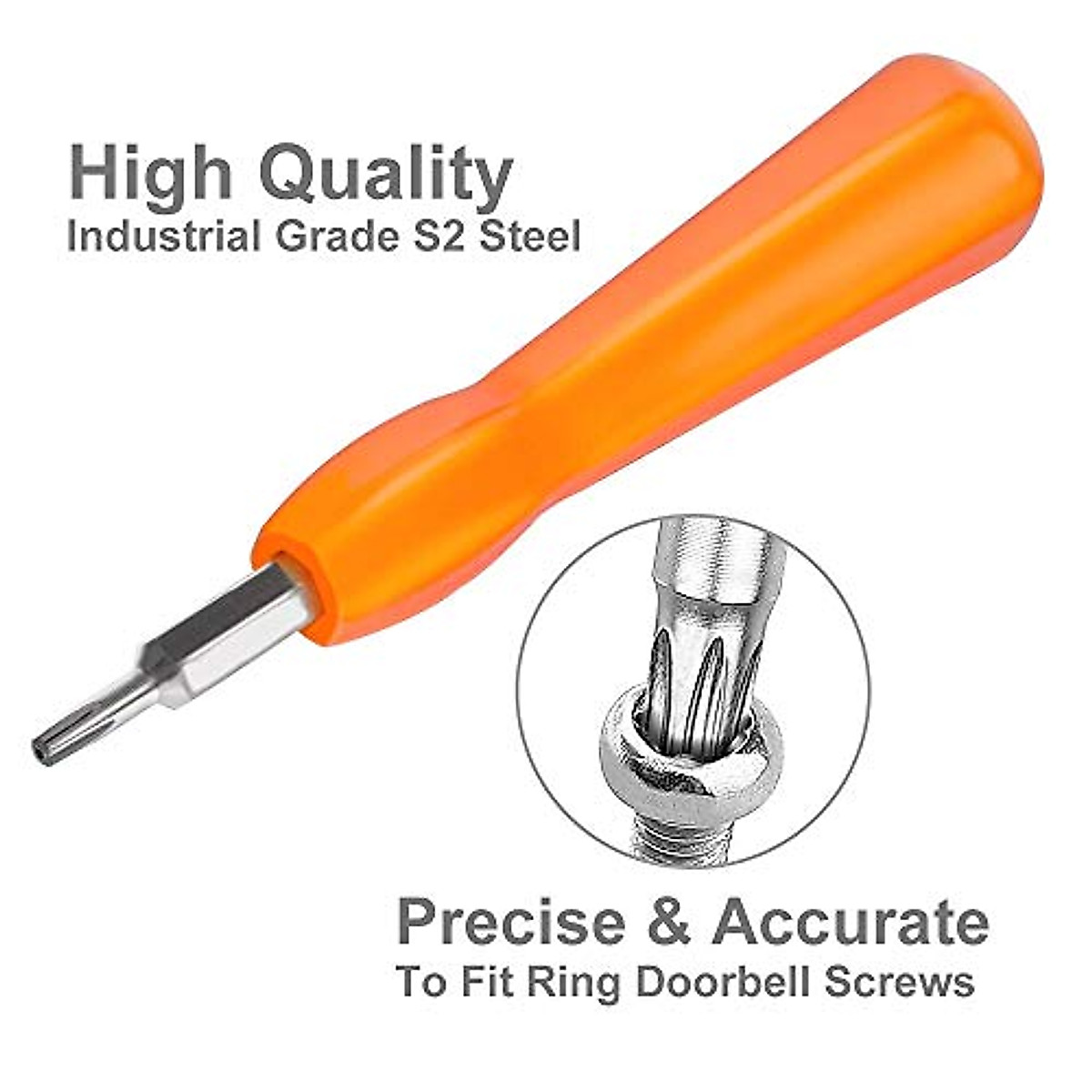 Screwdriver for Ring Doorbell,EMiEN Torx T6 T15 Bit Screwdriver For Ring Video Doorbell,Doorbell 2,Doorbell Pro And Elite Battery Change, Charge & Replacement, Wifi Password Reset Access