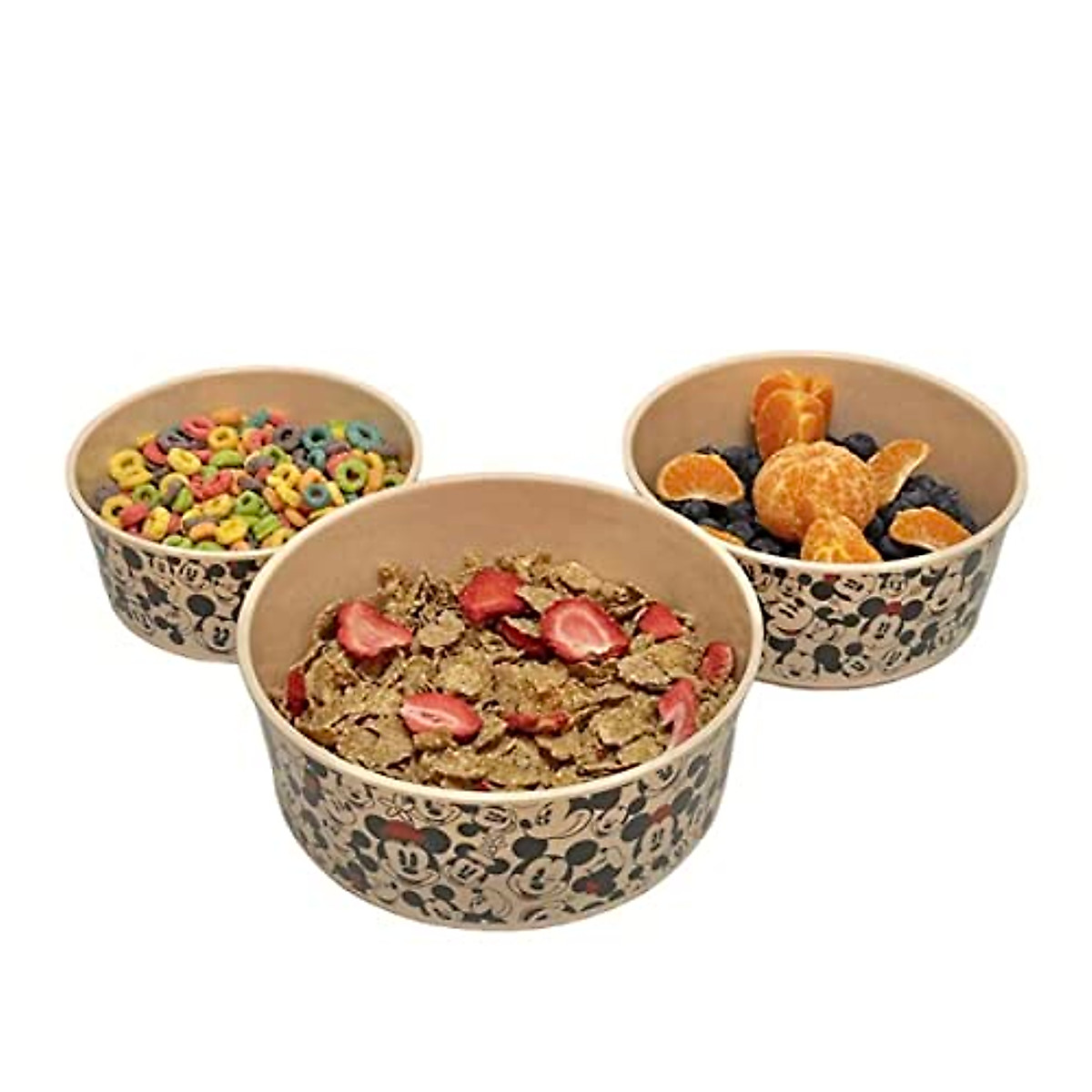 Disney Mickey Bamboo Storage Container Set of 3 Mickey Mouse Minnie Mouse