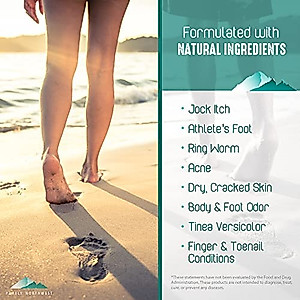 Tea Tree & Peppermint Foot & Body Wash | Great for Excess Sweating & Body Odor, Soothes Burning & Itching from Skin Irritations, Chafing, Jock Itch & Athletes Foot| Shower Gel for Women / Men/Teens-by Purely Northwest 9 OZ (2 PACK)