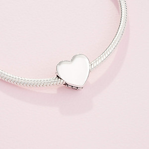 Pandora Heart Charm - Compatible Moments Bracelets - Jewelry for Women - Gift for Women in Your Life - Made with Sterling Silver