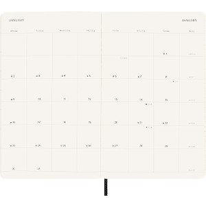 Moleskine Classic 12 Month 2023 Monthly Planner, Soft Cover, Large (5" x 8.25"), Black