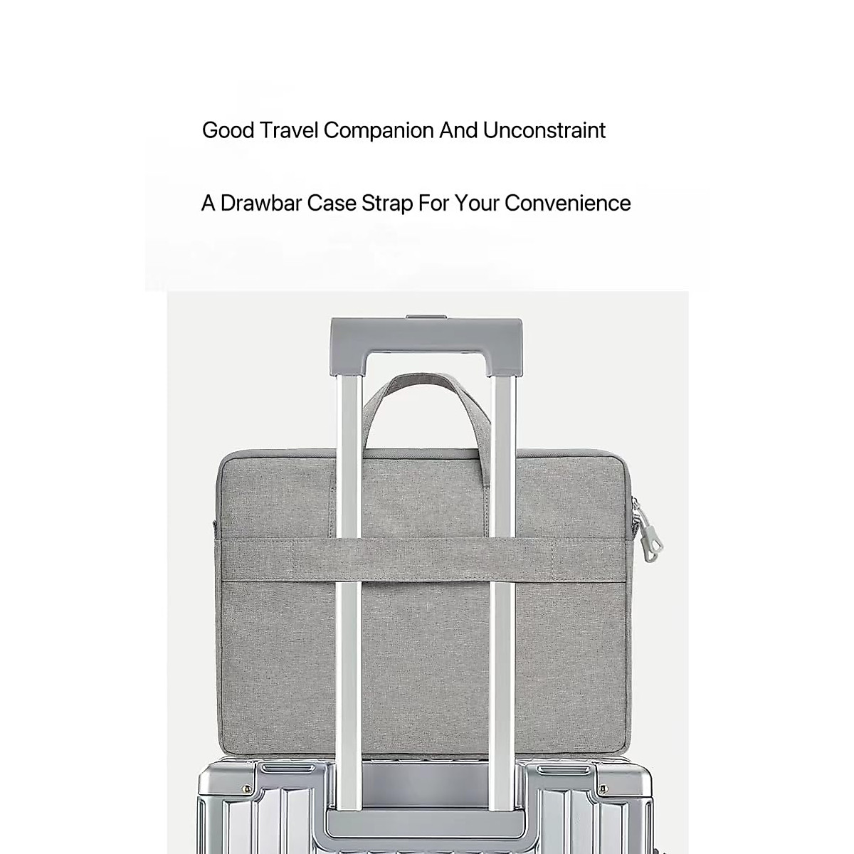 YANGKE Laptop Shoulder Bag Compatible with MacBook Air/Pro,13-13.3 inch Notebook, MacBook Pro 14, Waterproof Carrying Case with Rubber Mouse Pad plus 2.4G Wiress and BT Mouse, Black (grey)