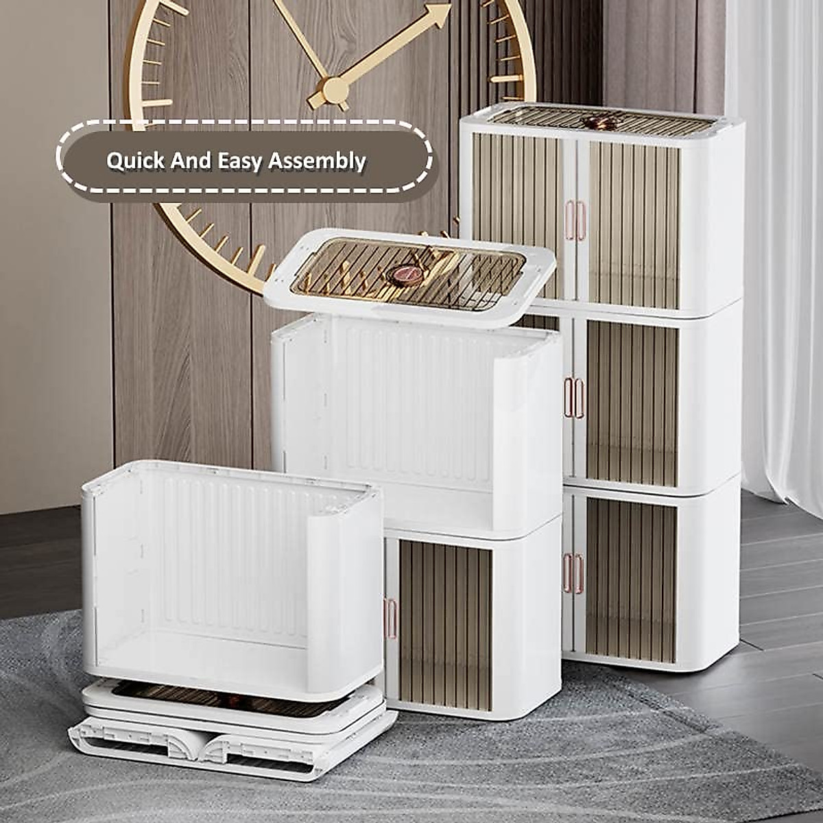 Altreeak 21-Gallon Plastic Storage Bin Organizers | Foldable Storage Boxes | 2023 Design | Stackable Storage Containers | Storage Boxes For Organizing | Storage Bins With Lids