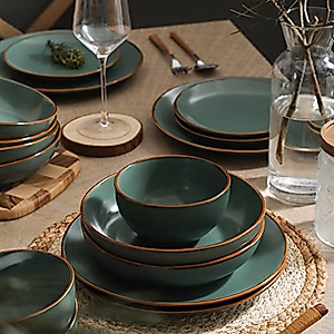 Stone Lain Brasa 16-Piece Dinnerware Set Stoneware, Green