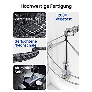 JSAUX Lightning to 3.5mm Headphone Adapter, [Apple MFi Certified] iPhone to Audio Aux Jack Converter Compatible with iPhone 14/14 Pro/13/13 Pro/12 Mini/12 Pro/11/11 Pro/11 Pro Max/SE/X XR XS - Grey