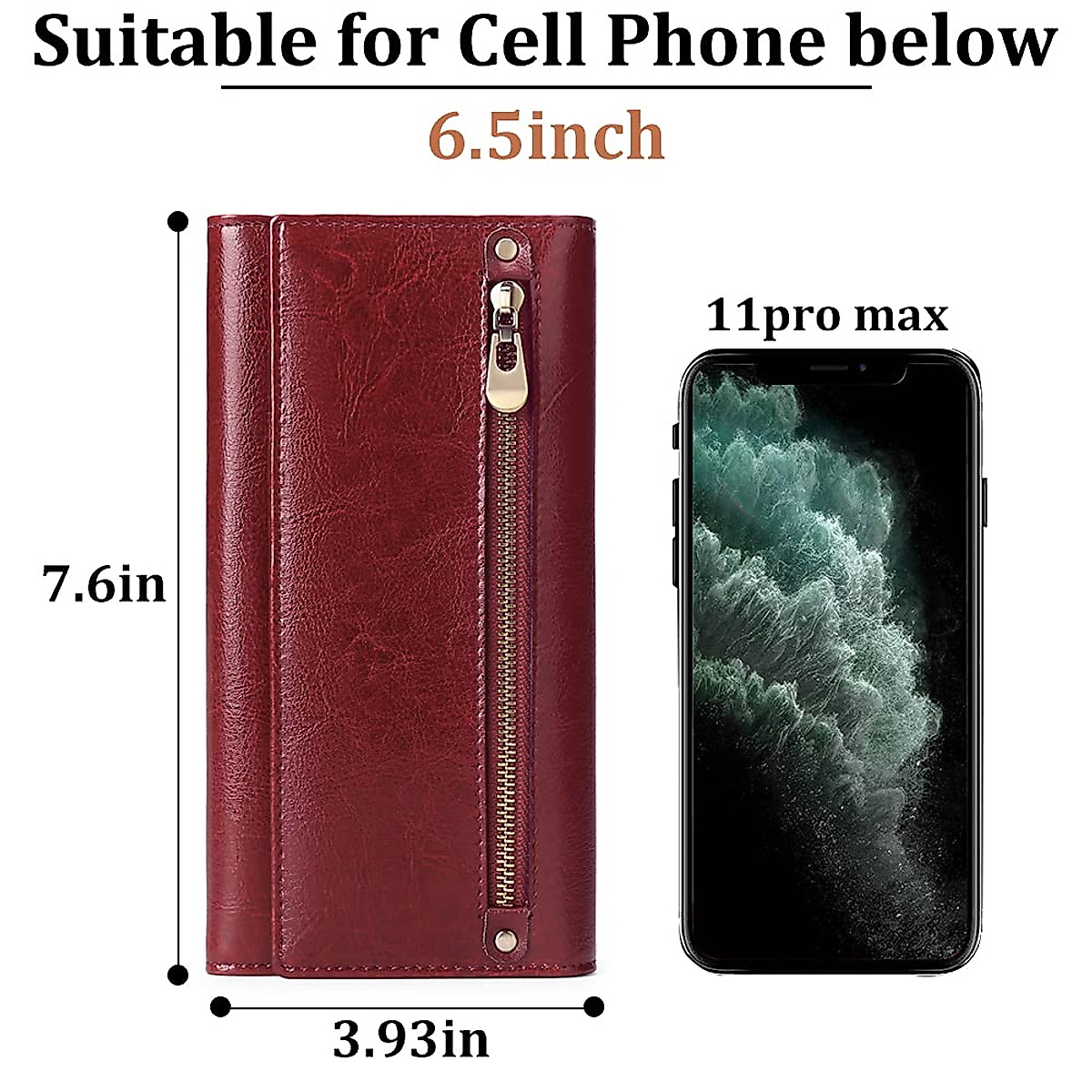 FALAN MULE Womens RFID Blocking Wallet Genuine Leather Large Capacity Credit Card Holder Bifold Ladies Clutch…