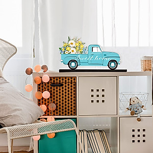 Christmas Interchangeable Garden Truck Stake Set with Seasonal Sign Loads Welcome Sign Festival Welcome Sign with 10 Seasonal Ornament for Holiday Spring Fall Summer Easter Home Decorations