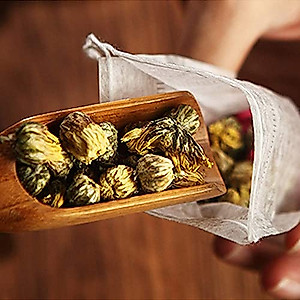 200Pcs Disposable Tea Filter Bags 2.75 x 3.54 inch Tea Infuser Natural Material Drawstring Tea Bag Empty Bags for Loose Tea