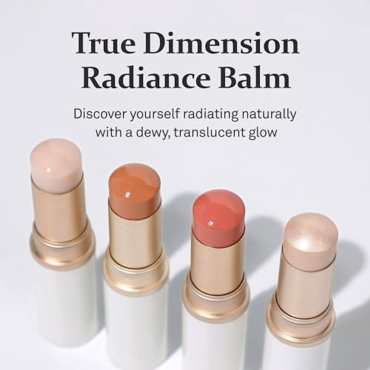 hince True Dimension Radiance Balm 10g (CLEAR) - Natural Shimmer Glow Face Highlighter, Transparent Color Tones, Brighten Skin Tone, Slim Fitting Texture, Blush, Eye Shadow Multi Makeup Stick