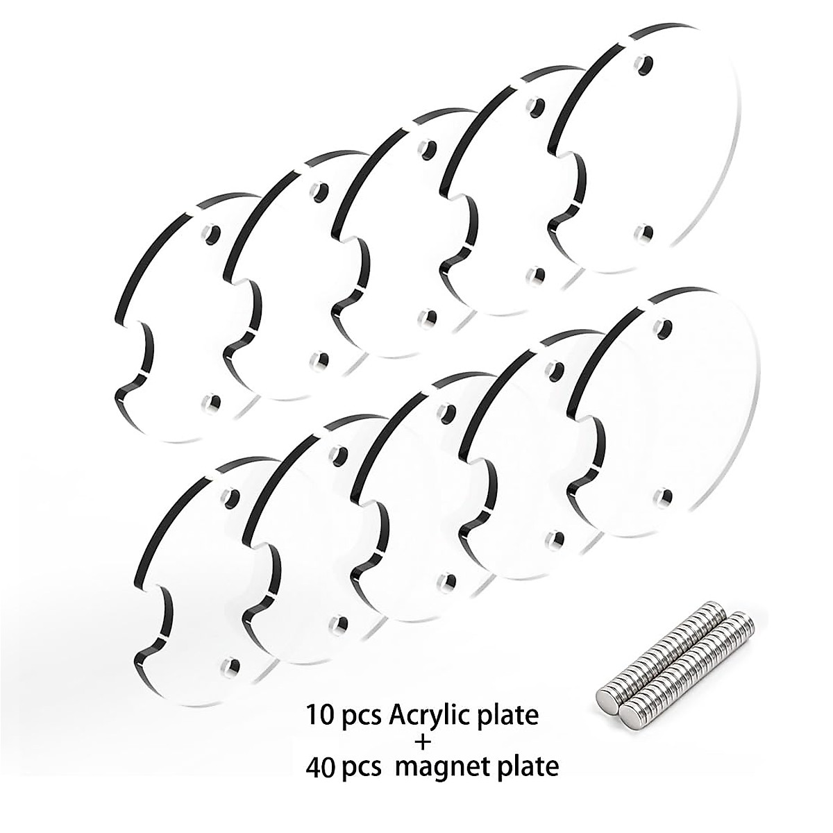 ERZHE 10pcs of Acrylic Blanks Tumbler Topper with magnet, Blank Acrylic Tumbler Topper Base for 20oz Tumbler Lid