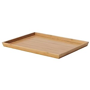 OSTBIT Serving Tray Bamboo Food Organizer Solid Wood Trays 25x33 cm