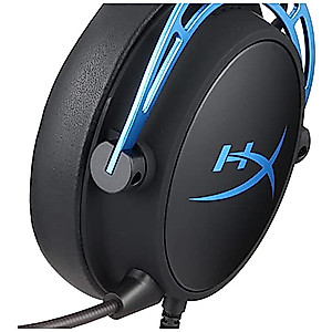 HyperX Cloud Alpha S - PC Gaming Headset, 7.1 Surround Sound, Adjustable Bass, Dual Chamber Drivers, Chat Mixer, Breathable Leatherette, Memory Foam, and Noise Cancelling Microphone - Blue