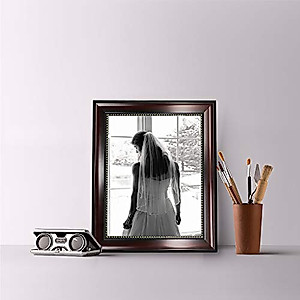 GraduationMall 8x10 Picture Frames, Real Glass, Display Photos for Wall or Tabletop, Mahogany with Gold Beads, 2-Pack